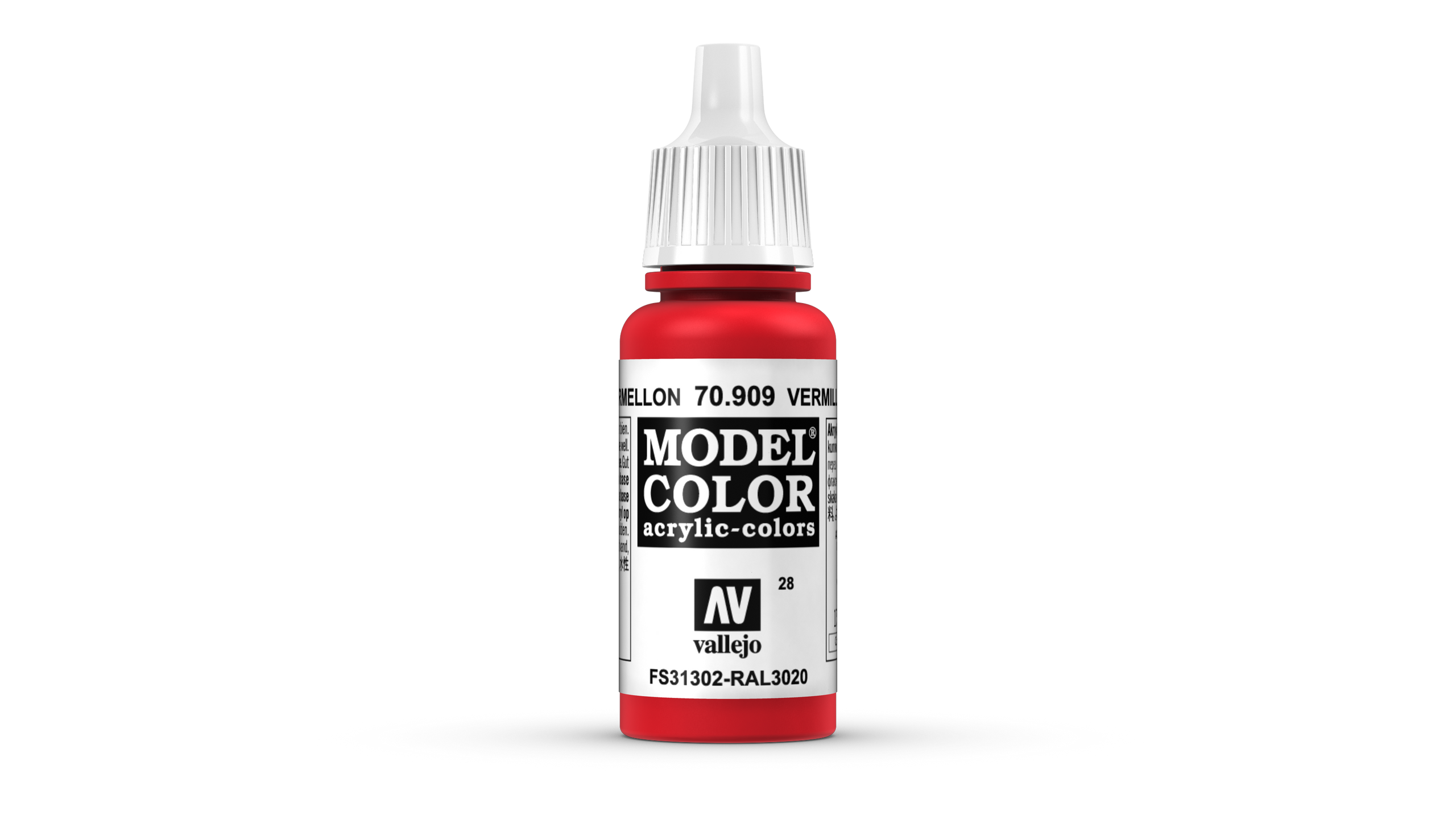 Model Color Vallejo 70909 Vermillion 17ml Matt Airbrush Farbe model-color-vallejo-70909-vermillion-17ml-matt-airbrush-farbe