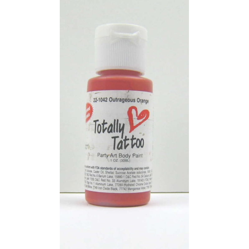 Badger Outrageous orange Body Paint 30ml Tattoo Airbrush Farbe 22 1042